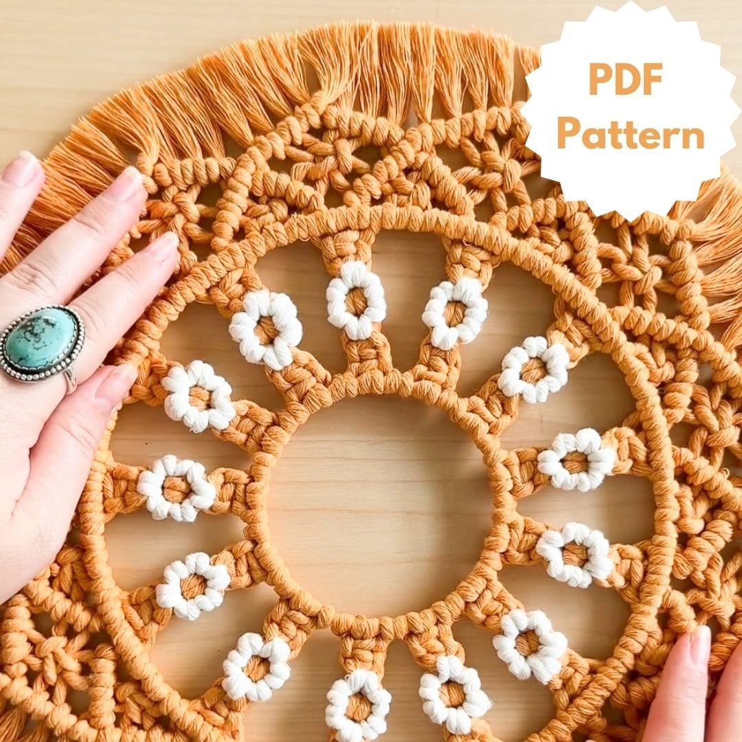 PDF Pattern Only- Macramé Daisy Mandala - Etsy