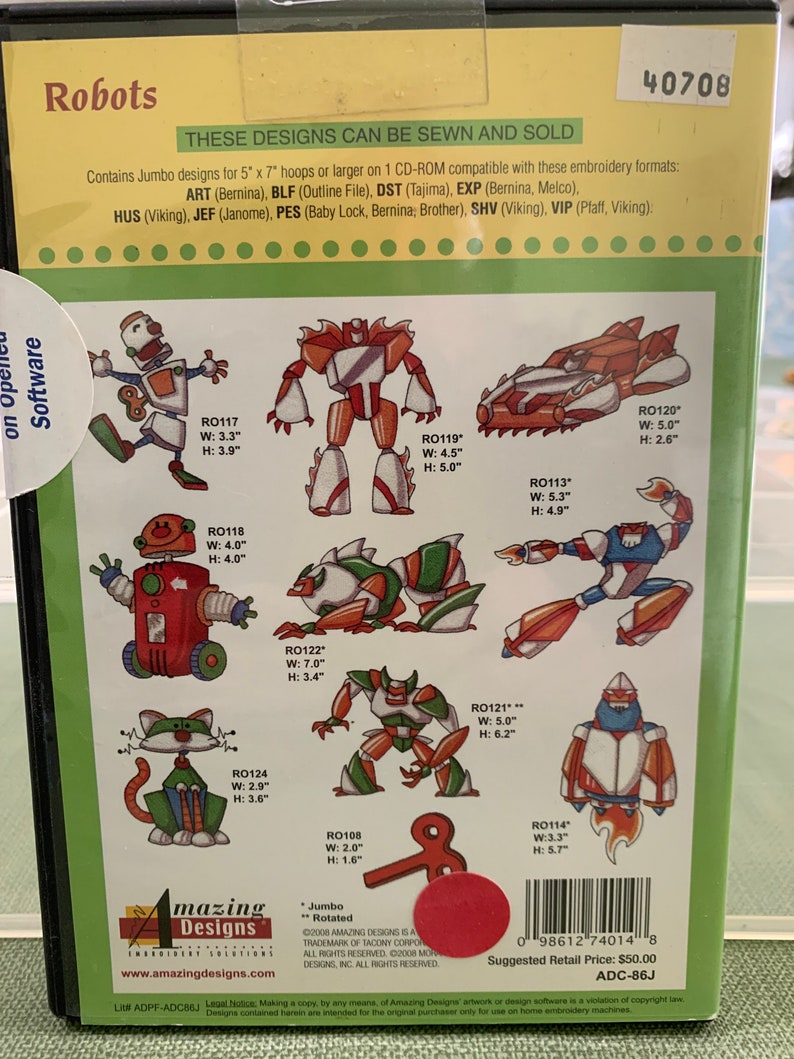 Robot Embroidery Designs - Etsy