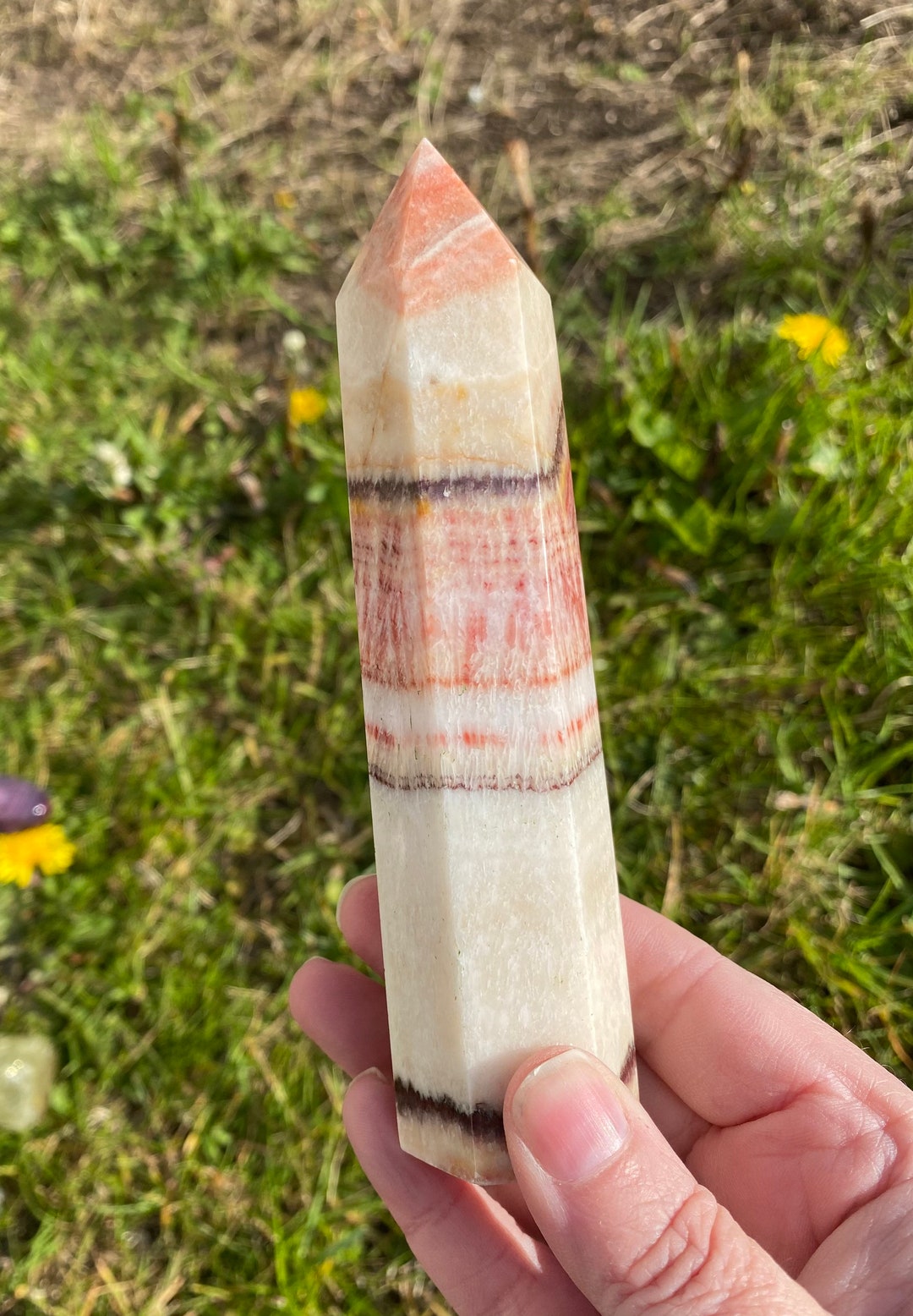 Red Banded Calcite Point Aka Porkstone Aka Dali Jade/jasper 2 - Etsy