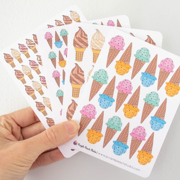 Ice Cream Sticker - Etsy
