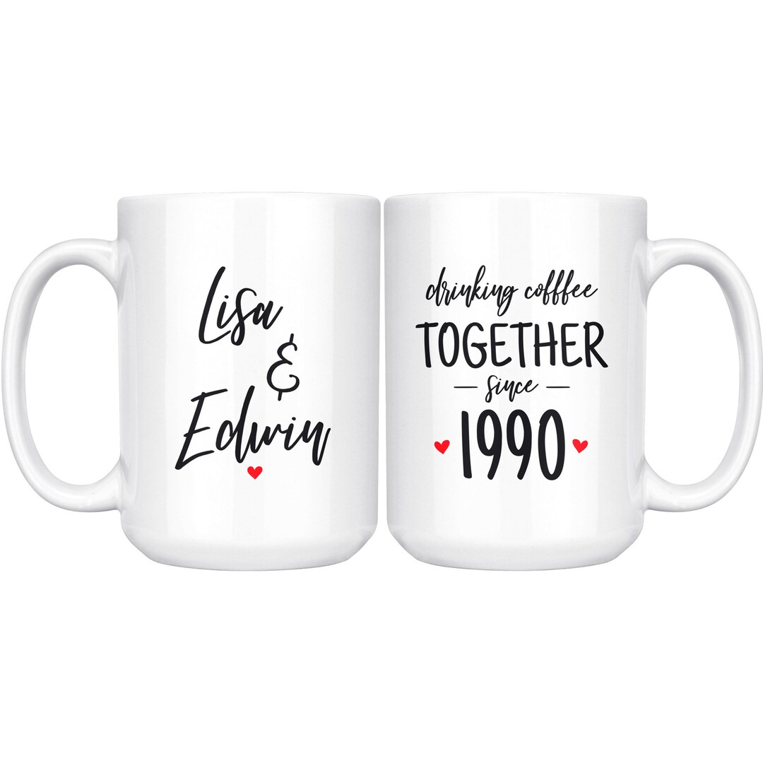 Tasse Personnalisée De Couples Buvant Du Café Ensemble Depuis Etsy France