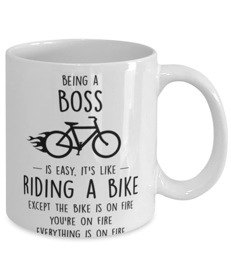 Funny Boss Mug Being A Boss is Easy It's Like Riding A - Etsy