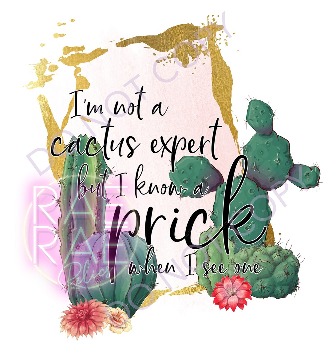 No Cactus Expert Digital File - Etsy