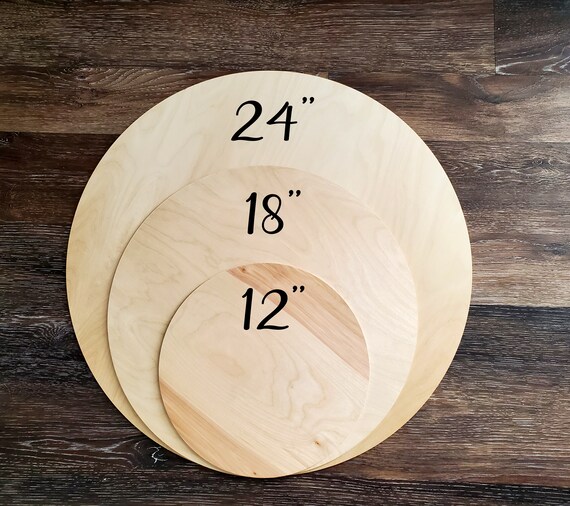 1 2 Thick Wood Circle Plywood Rounds Unfinished Wood Etsy
