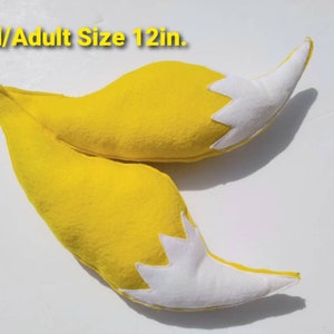 Tails Yellow Fox From Sonic, Double Tails Costume Accessory Now With ...