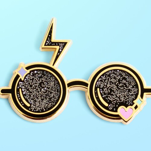 The Glasses Enamel Pin Magic Enamel Pin Wizard Pin Book - Etsy