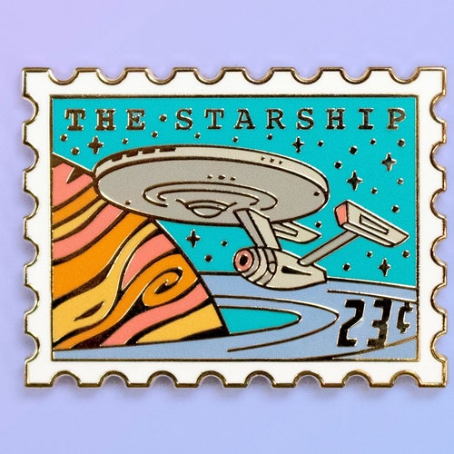 The Starship Enamel Pin Galaxy Pin Space Pin Stamp - Etsy