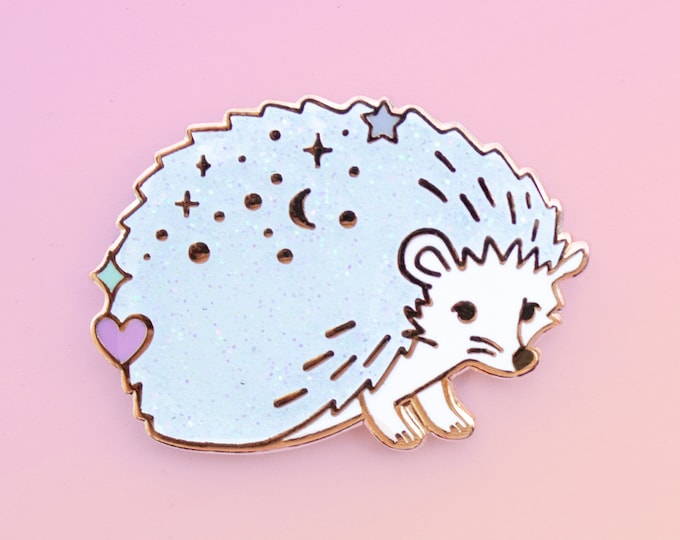 Magical Hedgehog Pin Magic Enamel Pin Wizard Pin Bookish - Etsy