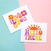 Hippy Card Vintage Greeting Card Hello Card Flower Power - Etsy