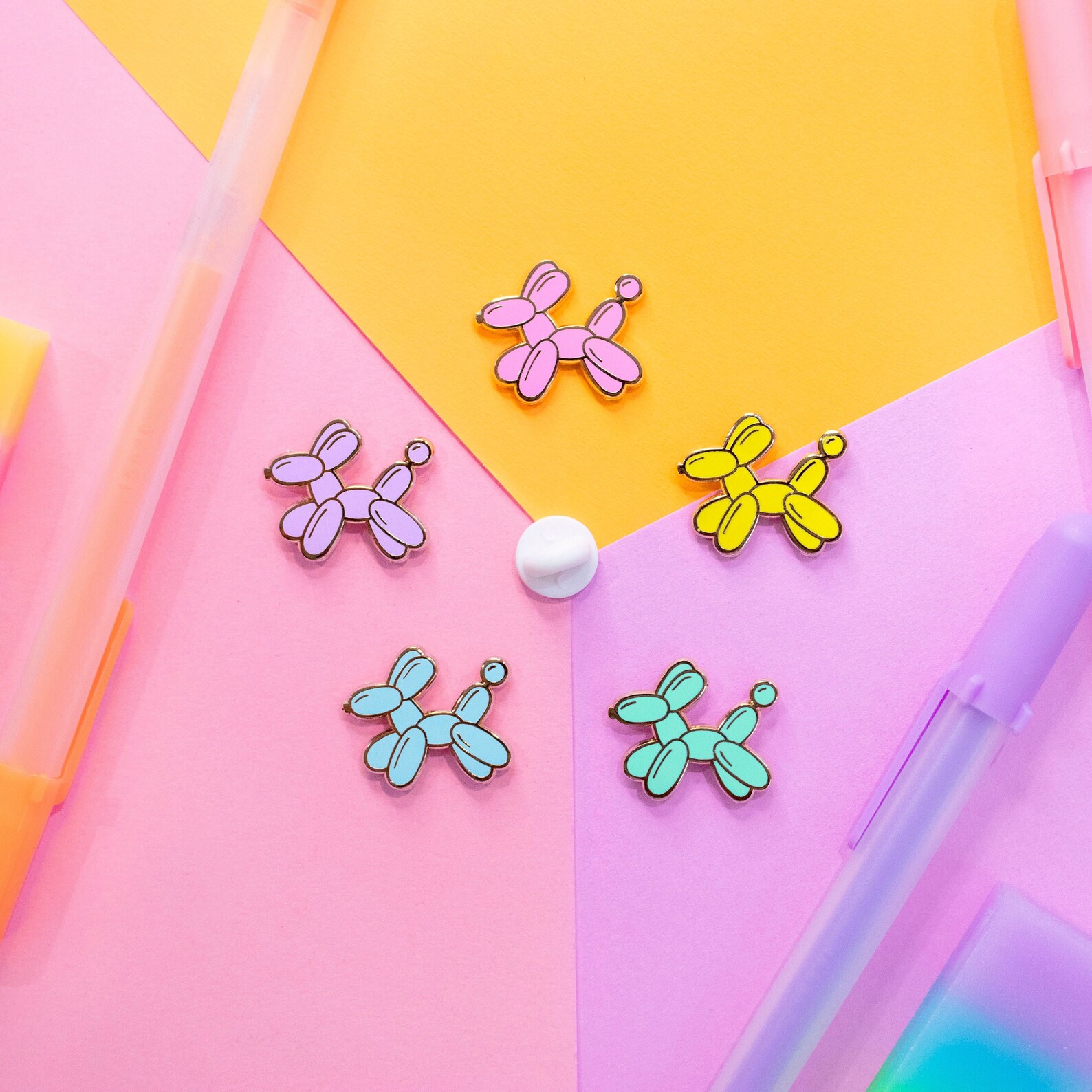 Balloon Dog Pin Cute Pins Balloon Animal Enamel Pin - Etsy