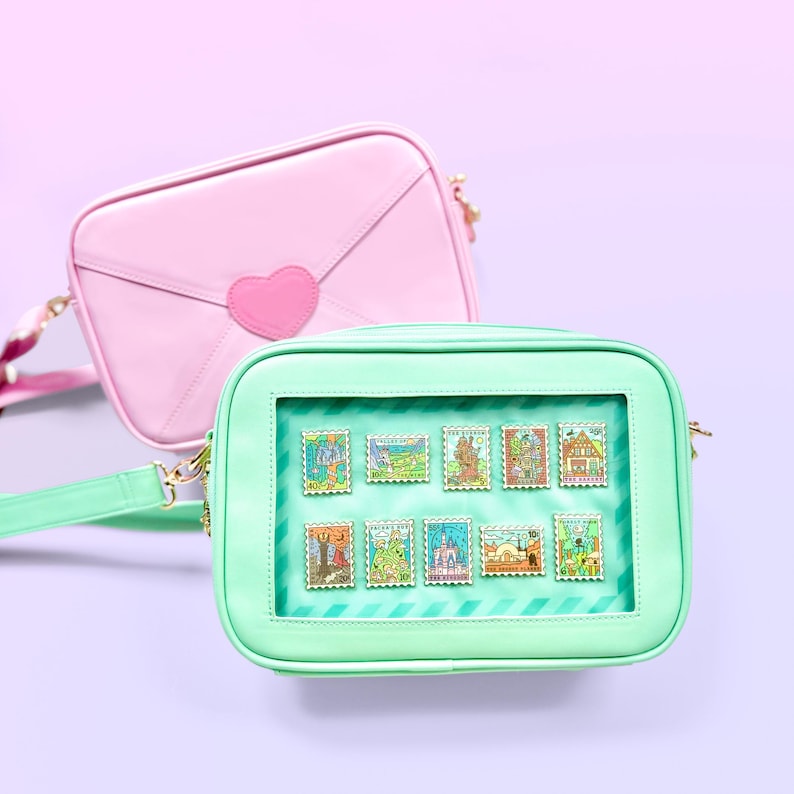 Envelope Ita Bag: Vegan Crossbody Leather Pin Display Handbag - Etsy