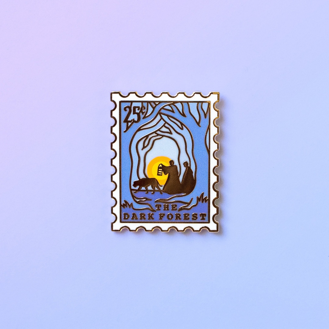 The Dark Forest Pin - Stamp Enamel Pin - Wizard Enamel Pin - Bookish ...