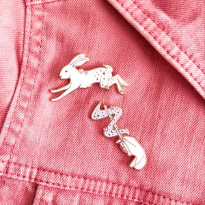 Magical Hare Pin - Magic Enamel Pin - Wizard Pin - Bookish Pins - Book ...