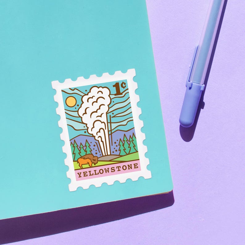 National Park & City Stamp Stickers: Travel Collectibles - Etsy