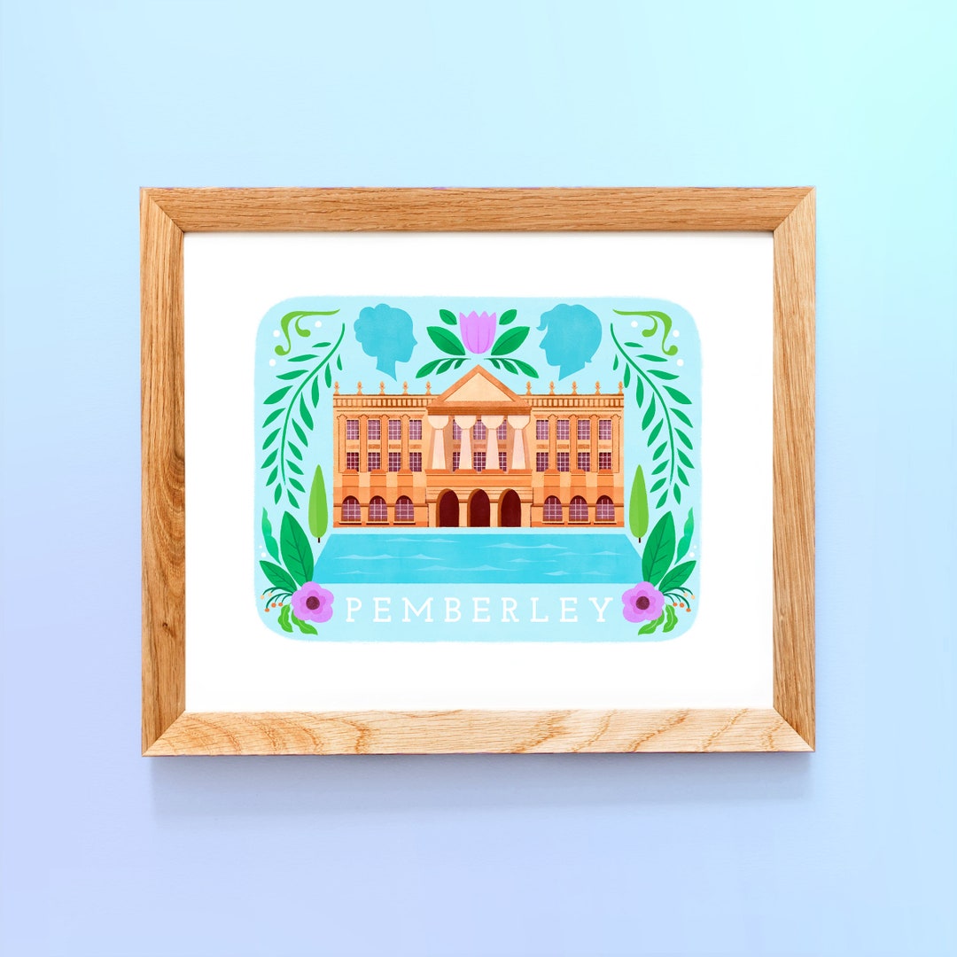 Pemberley Print - Pride and Prejudice Illustration - Home Decor Prints ...