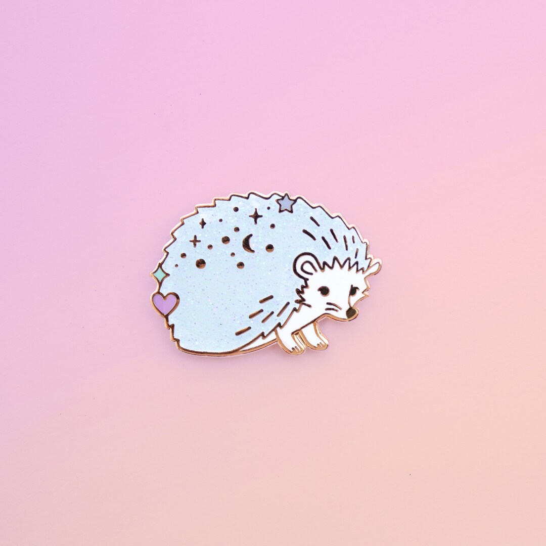 Magical Hedgehog Pin - Magic Enamel Pin - Wizard Pin - Bookish Pins ...