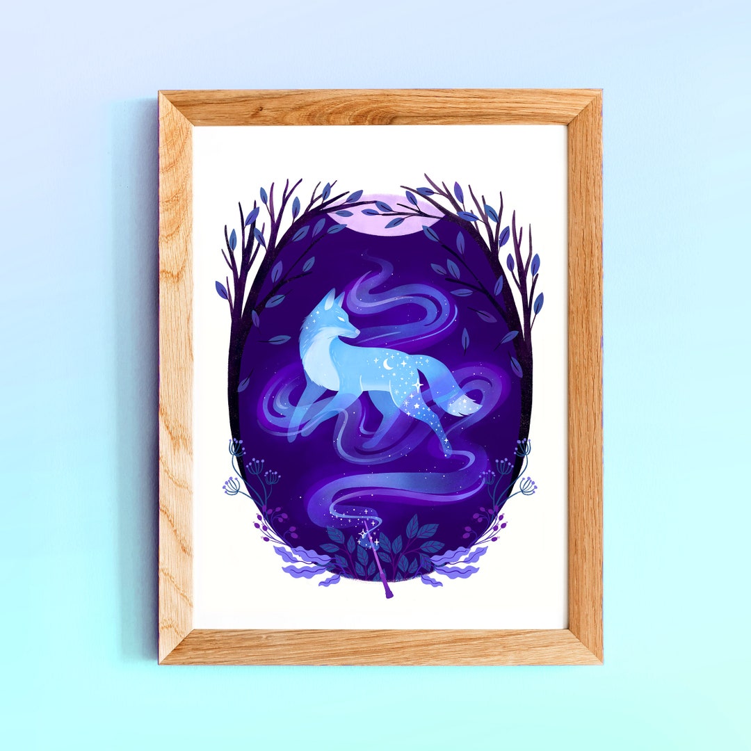 Fox Art Print - Magical Illustration - Wizardry Art - Home Decor Prints ...