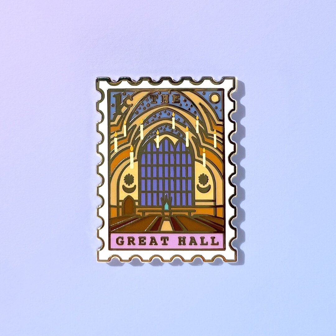 Great Hall Enamel Pin - Stamp Pin - Cute Pin - Magical Pin - Stamp ...