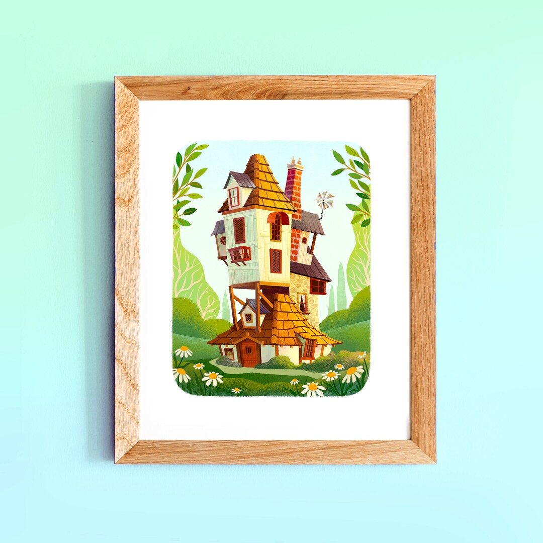 The Burrow Art Print: Magical Home Illustration (8x10) - Etsy