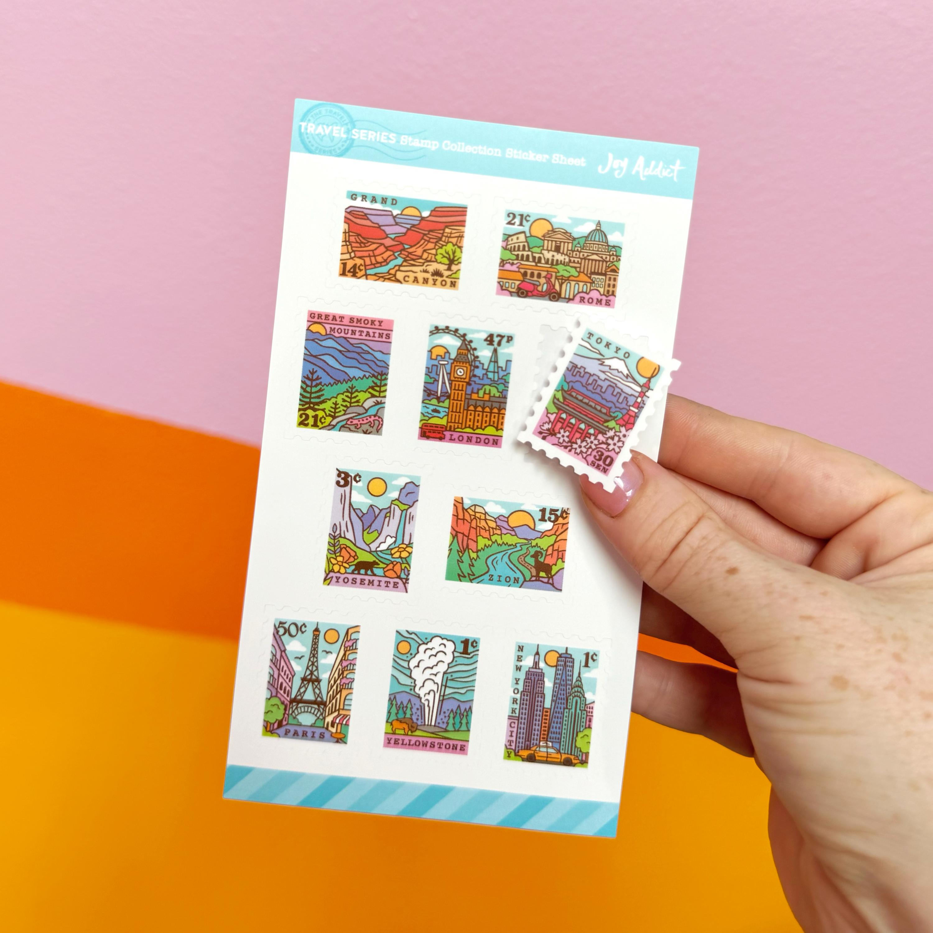 National Parks & Cities Sticker Sheet: Travel Scrapbook Planner ...