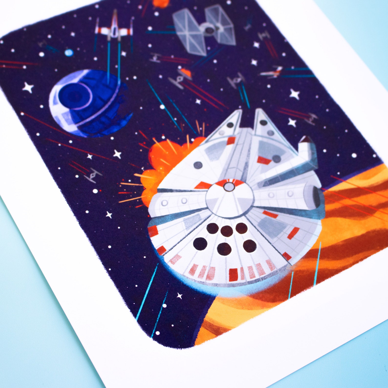 A Galaxy Far Far Away Art Print Space Illustration Home - Etsy
