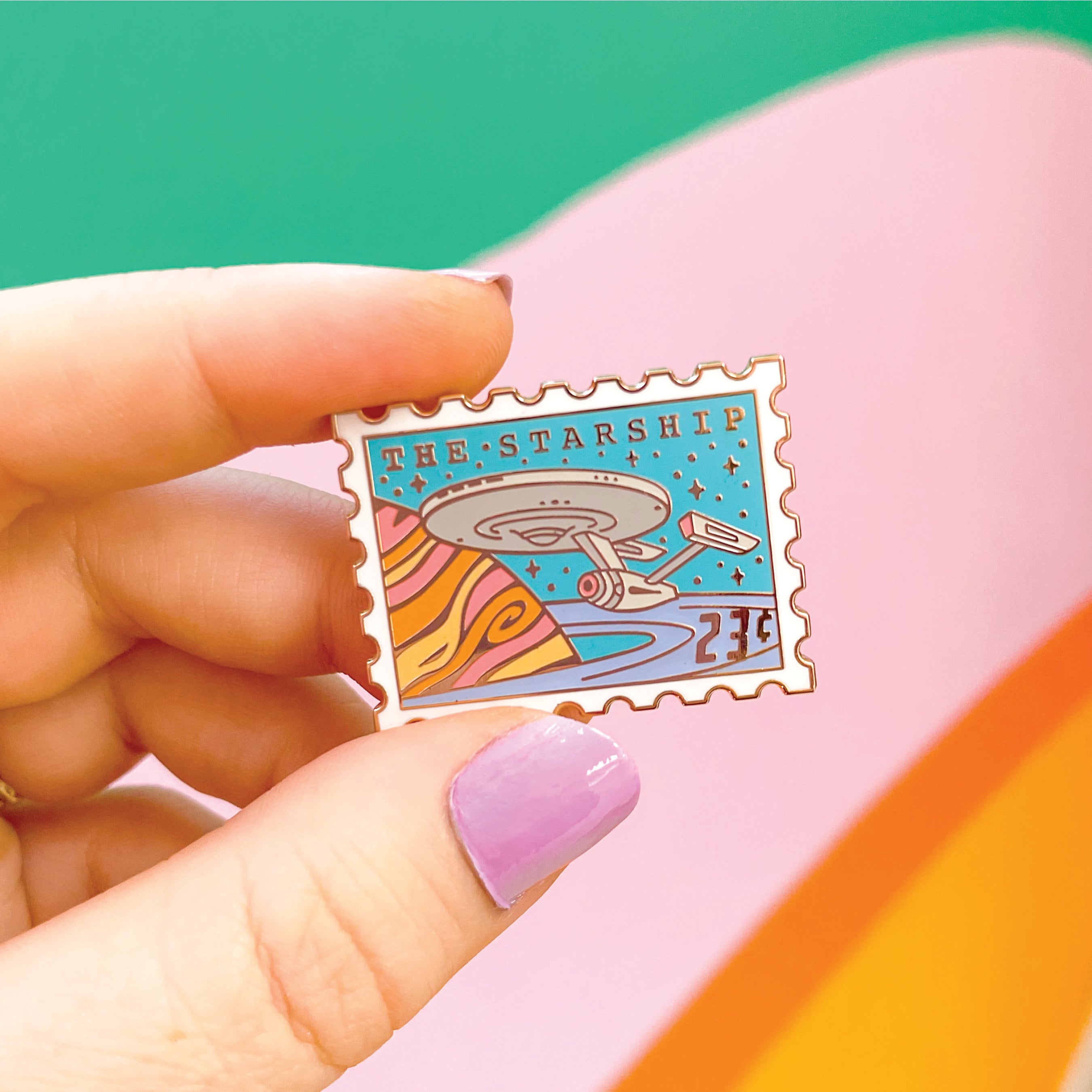 The Starship Enamel Pin Galaxy Pin Space Pin Stamp - Etsy