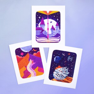 A Galaxy Far, Far Away Art Print - Space Illustration - Home Decor ...