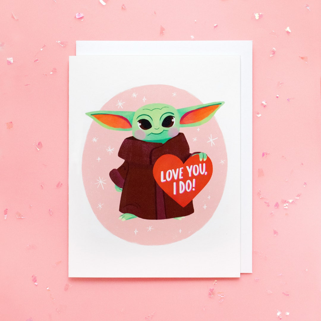 Love You I Do Card Space Card Galentines Card Valentines Card ...