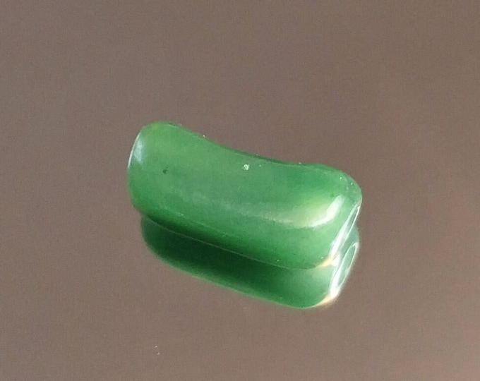 Hand Carved Nephrite Jade Jelly Bean Bead. - Etsy