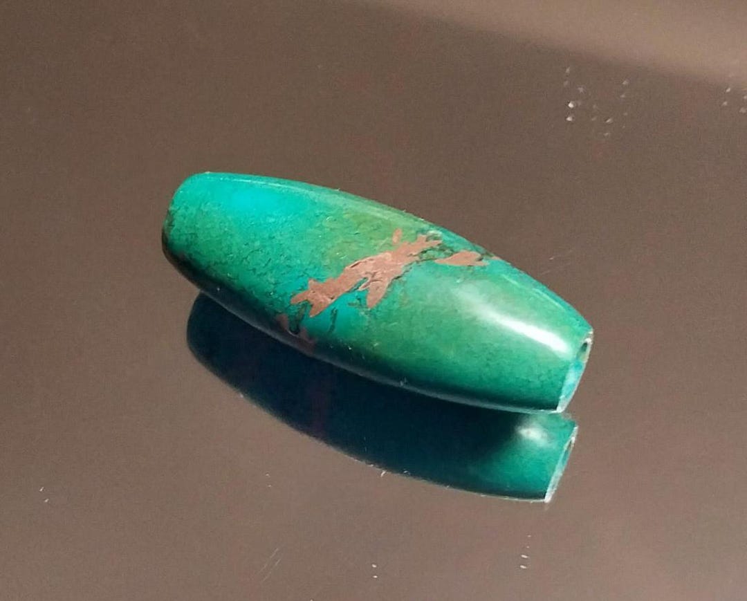 Hand Carved Nevada Turquoise Bead. - Etsy