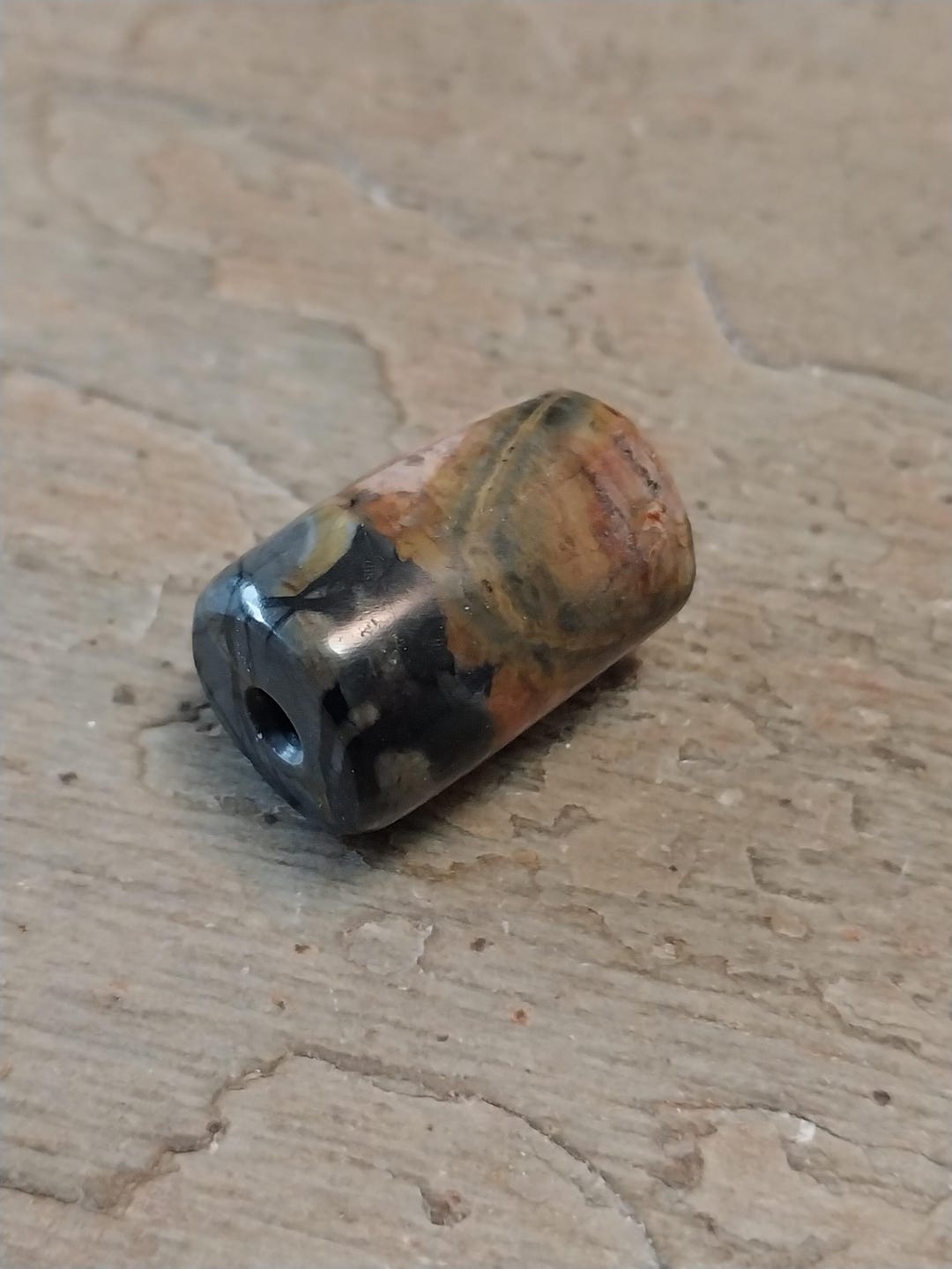 Hand Carved Picasso Stone Bead. - Etsy
