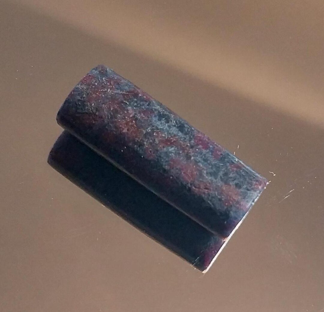 Hand Carved Ruby Kyanite Bead. - Etsy