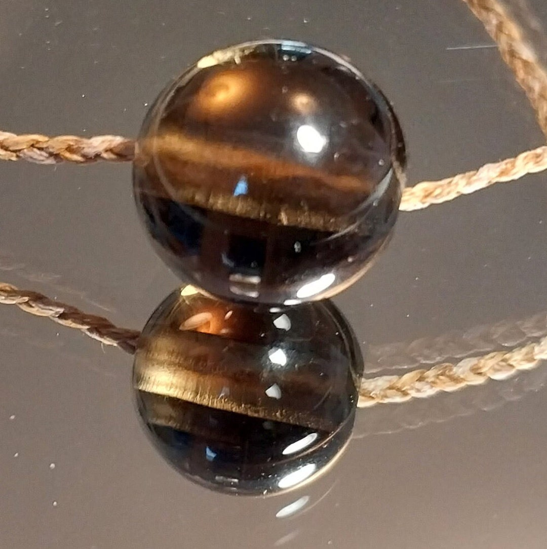 Hand Carved Smoky Quartz Bead. - Etsy