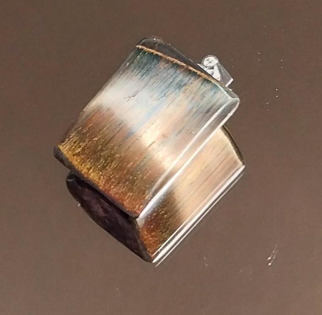 Rare Marra Mamba Tiger Eye Pendant. Copper & Midnight Blue. - Etsy