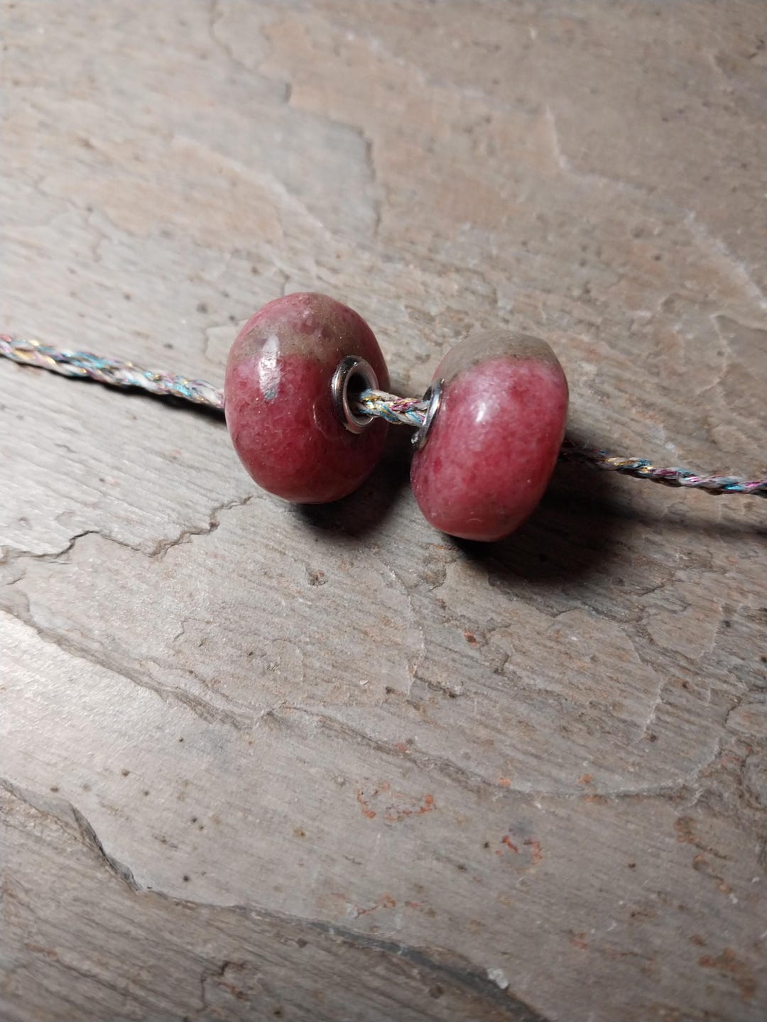 Hand Carved Australian Rhodonite Beads. 2 Beads. - Etsy