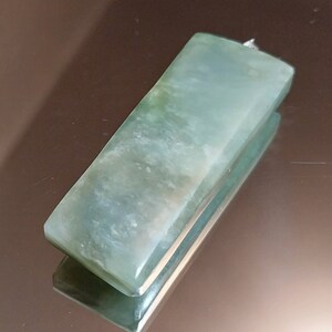 Hand Carved Chatoyant Nephrite Jade Pendant. 925 Sterling Silver Bail ...