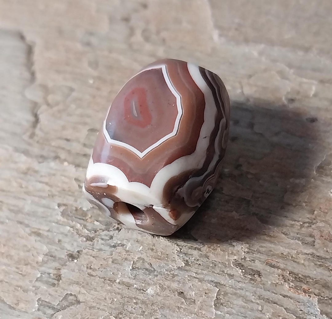 Hand Carved Australian Agate Bead. - Etsy