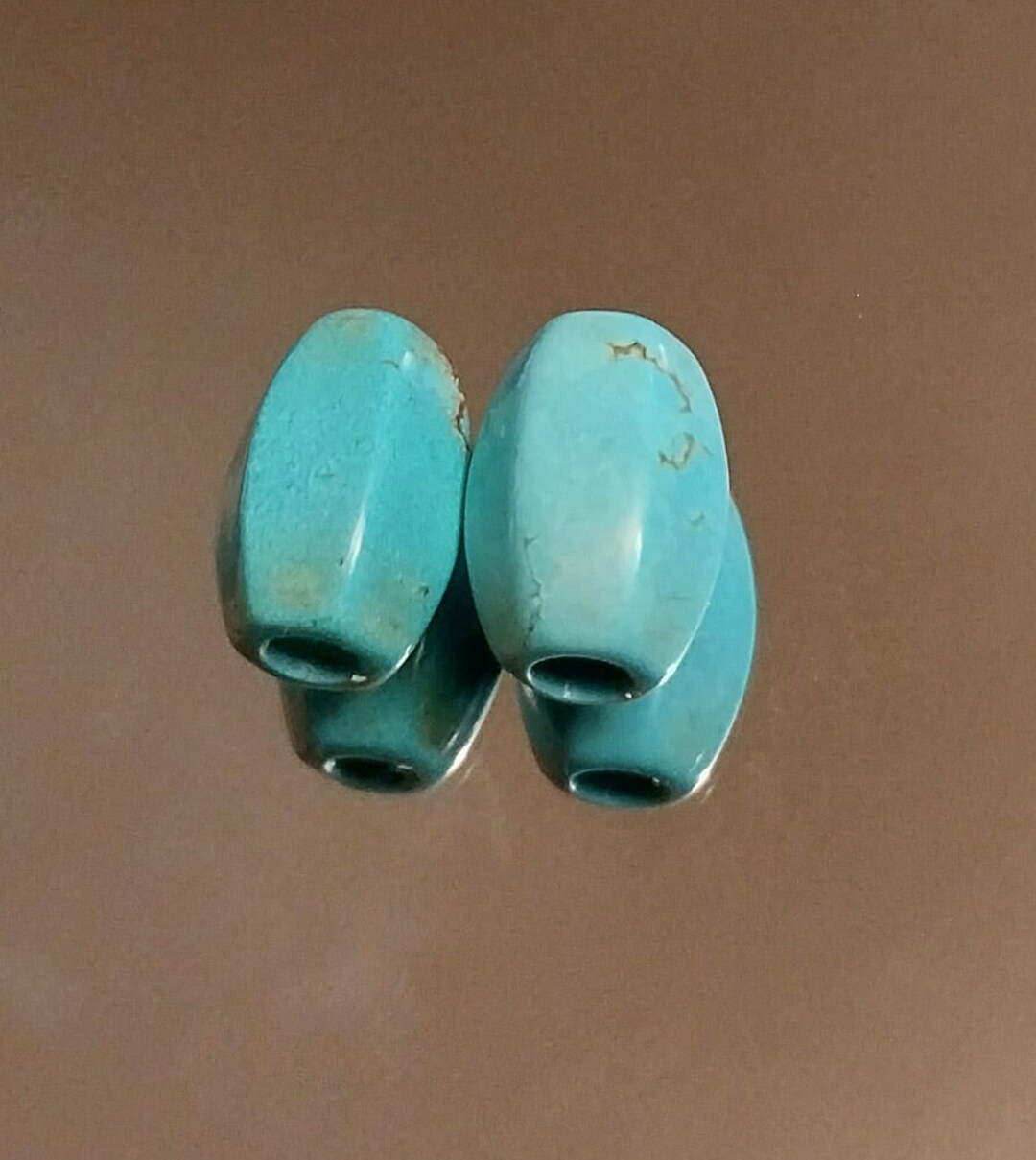 Hand Carved Nevada Turquoise Bead. 2 X Beads. - Etsy