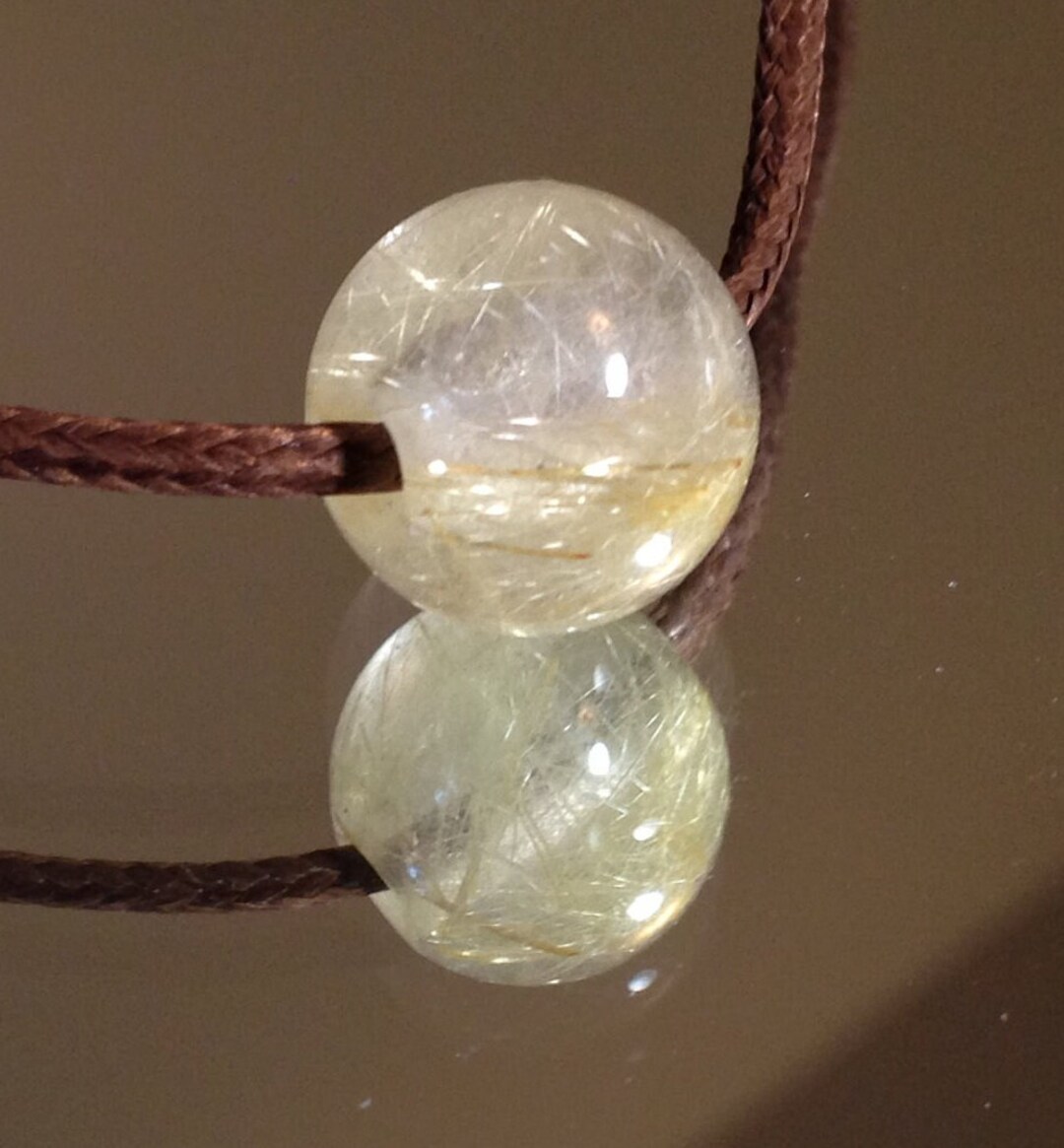 Hand Carved Rutilated Quartz Bead. - Etsy