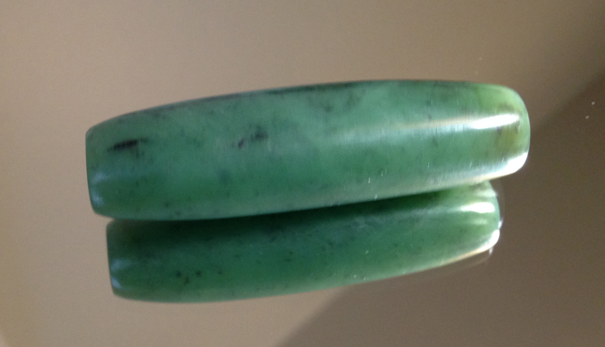 Hand Carved Wyoming Apple Green Jade Bead. 54.6mm x 15.5mm | Etsy