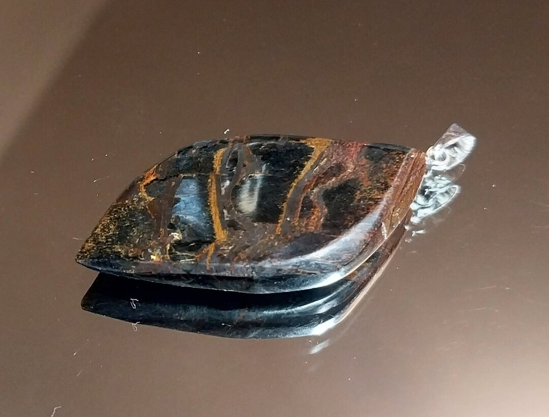 Hand Carved Rare Marra Mamba Tiger Eye Pendant. 925 Sterling Silver ...