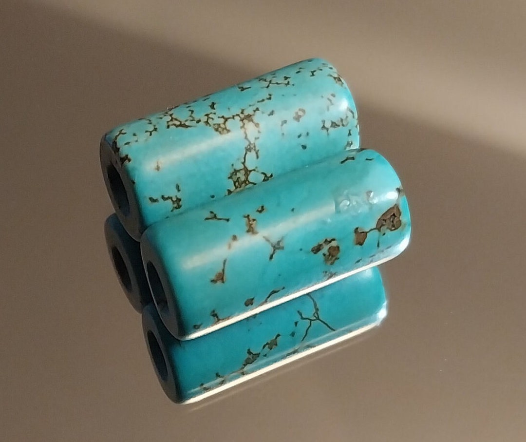 Hand Carved Nevada Turquoise Bead. 2 X Beads. - Etsy