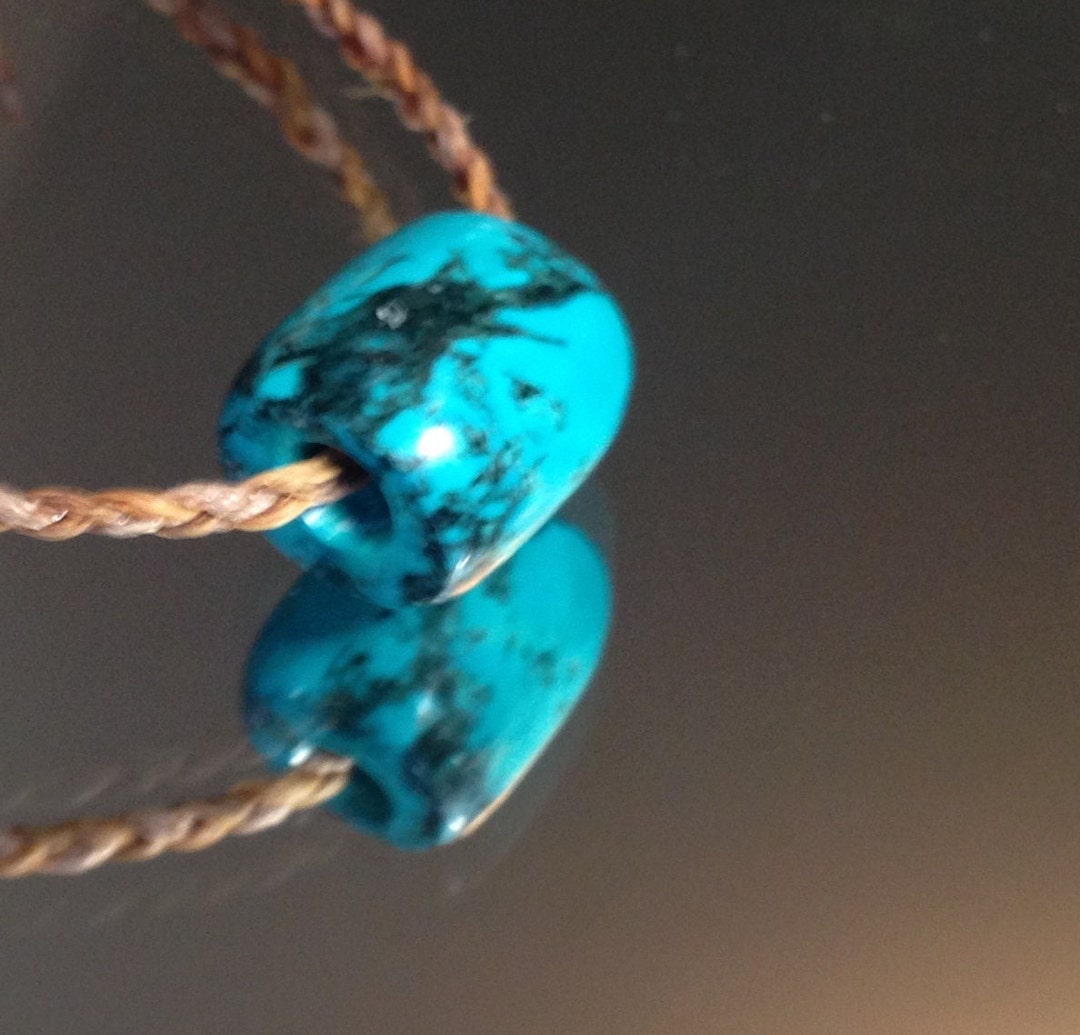 Hand Carved Nevada Turquoise Bead. - Etsy