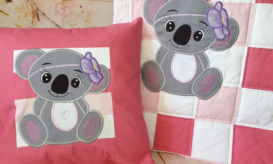Koala Bear Patchwork Baby Quilt and Cushion - Etsy