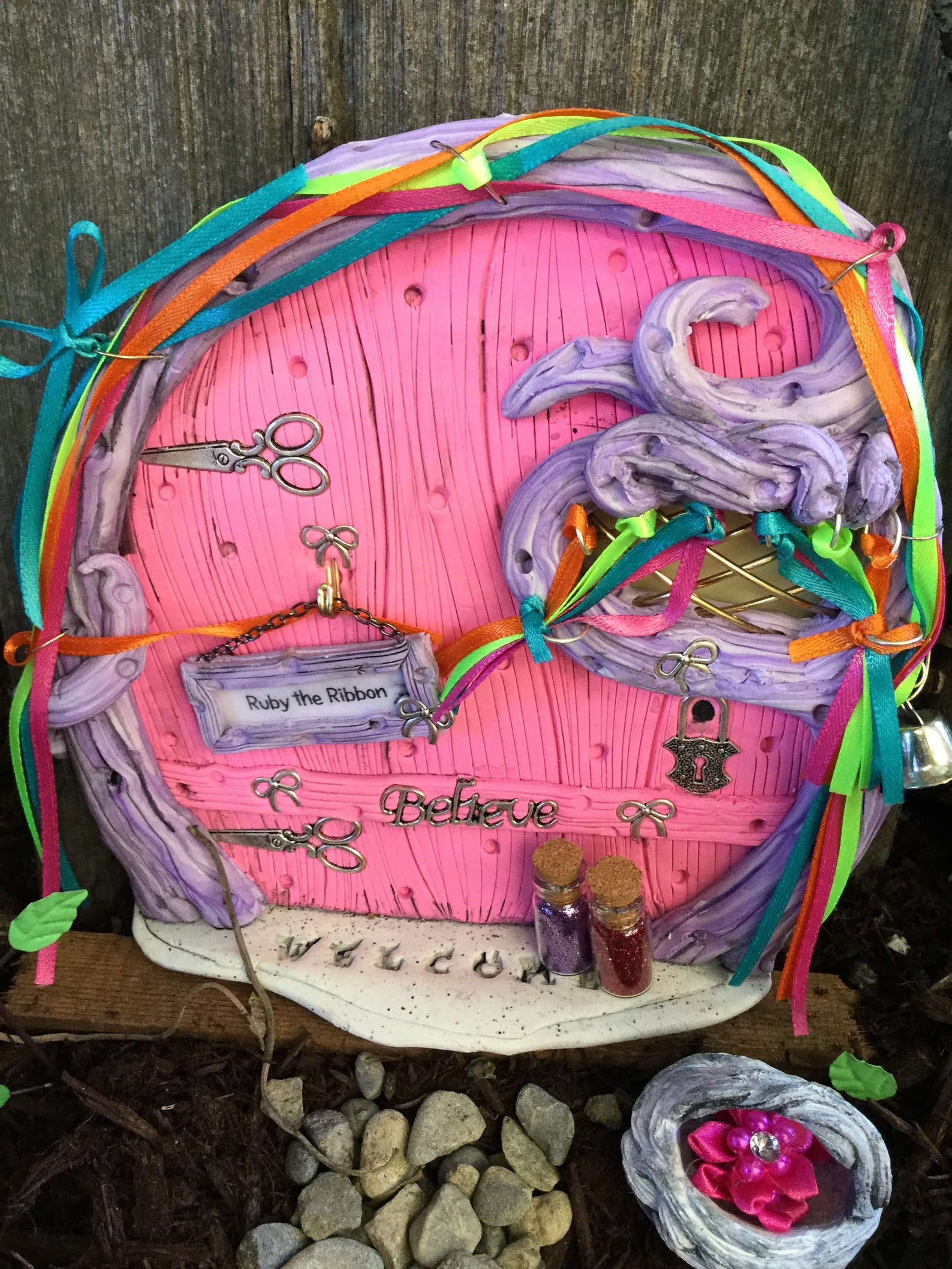 Ruby the Ribbon Fairy's Magical Fairy Garden-fairy Garden - Etsy