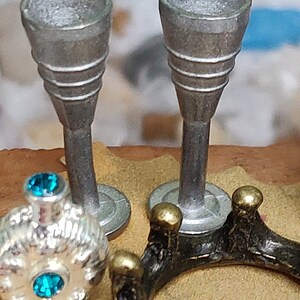 NEW! Pirate Treasures Abound, 2 Pirate Goblets, A Crown, Perfume Bottle ...