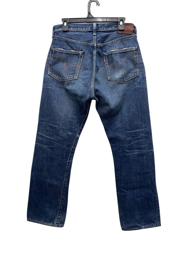 Vintage 00s Ww2 Model 1944 Levis 501 Big E Selvedge Redline Denim Jeans Donut Button Hidden ...