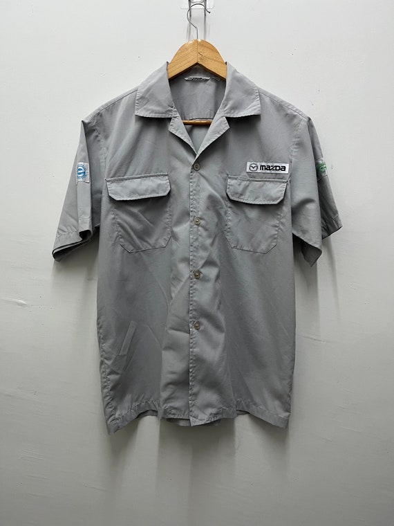 Vintage Mazda Japan Factory Uniform Shirt Worker Shirt - Gem
