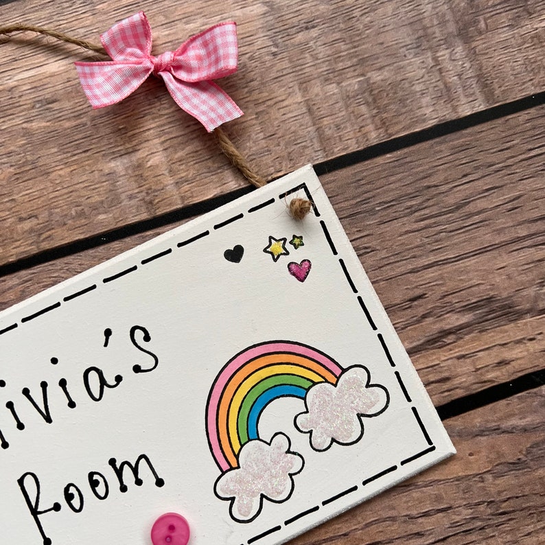 Girls Bedroom Decor Door Sign Personalised Name Playroom Door - Etsy UK