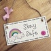 Stay Safe Rainbow Gifts Plaque Sign Children's Name - Etsy